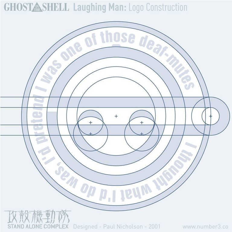 Paul Nicholson shares how he got hired to create the GITS Laughing Man logo